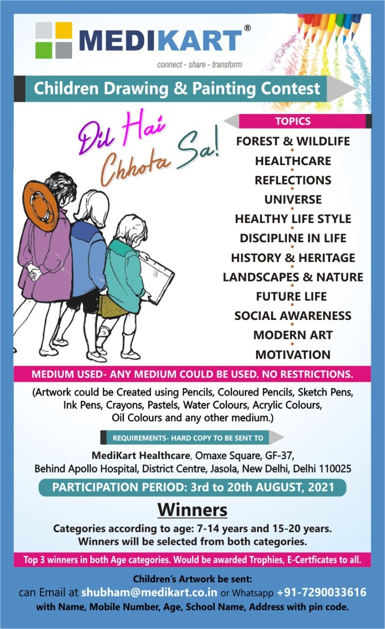 Medikart healthcare is organising a Painting Competition