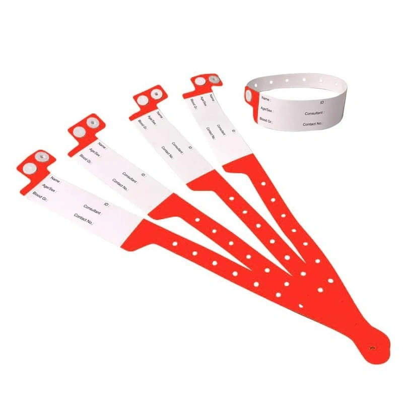 Medikart Patient Identification Band, 100Pcs [Red] | Medikart India’s ...