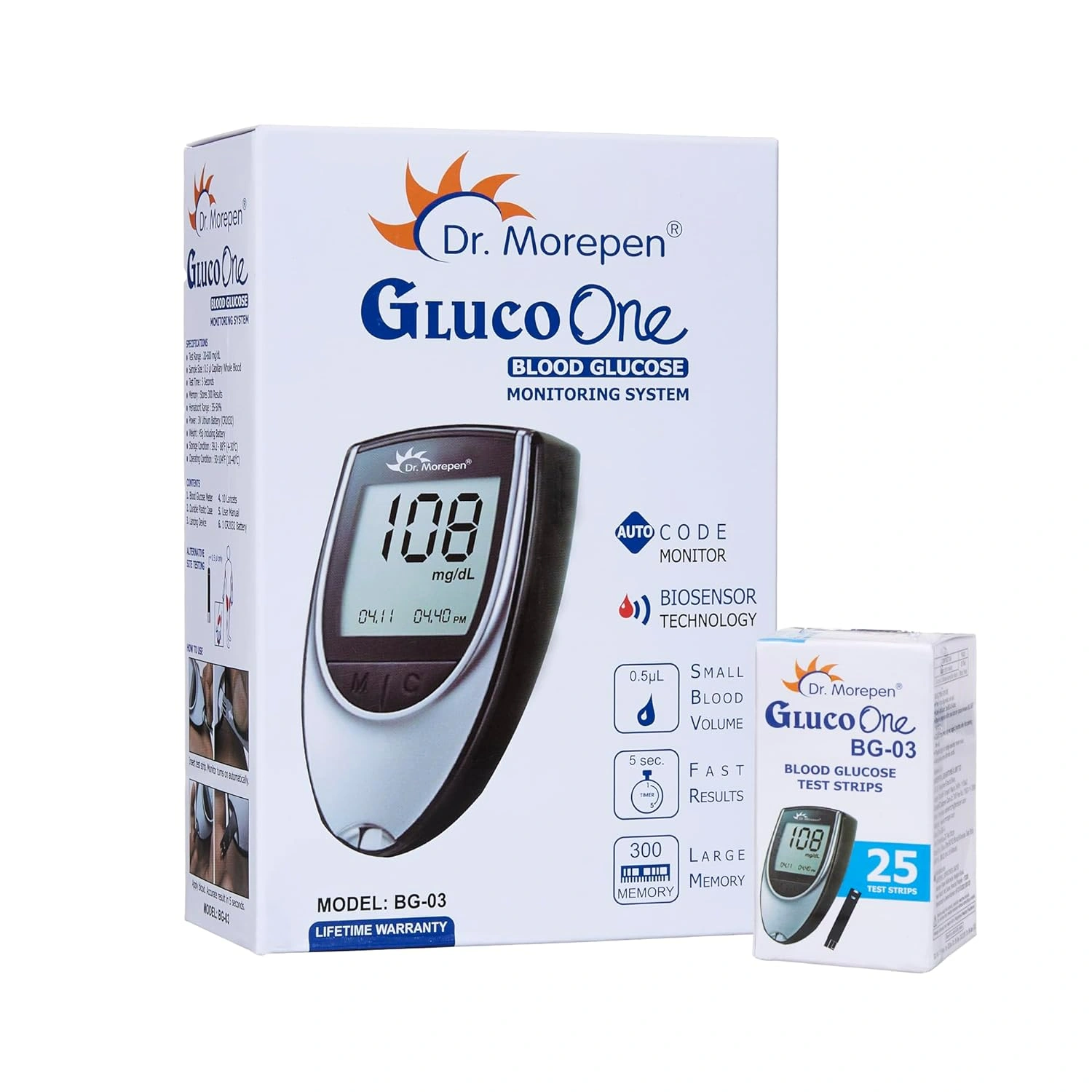 Dr. Morepen BG-03 Gluco One Glucometer Kit | Medikart HealthCare ...