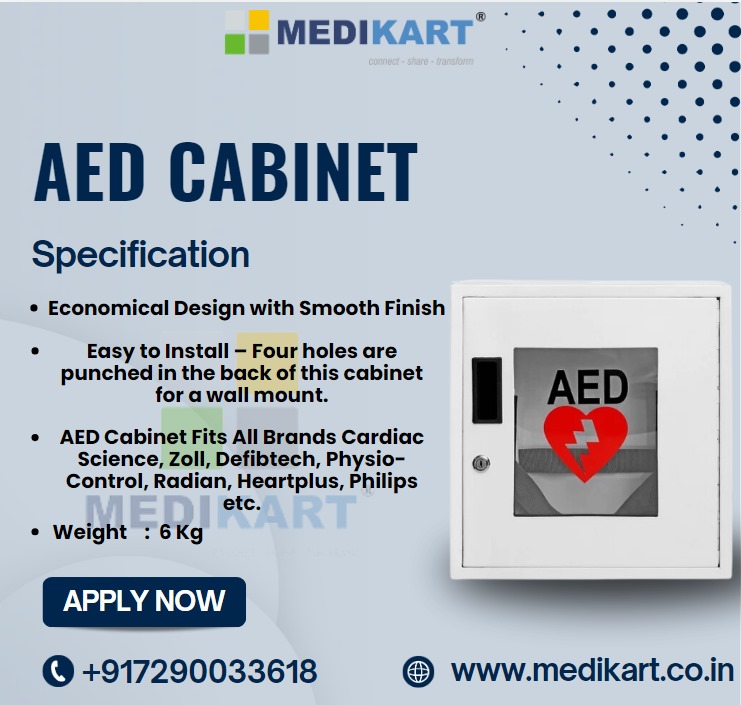 AED CABINET WITH FIRST AID STORAGE | UNIVERSAL DESIGN FIT ALL AED ...